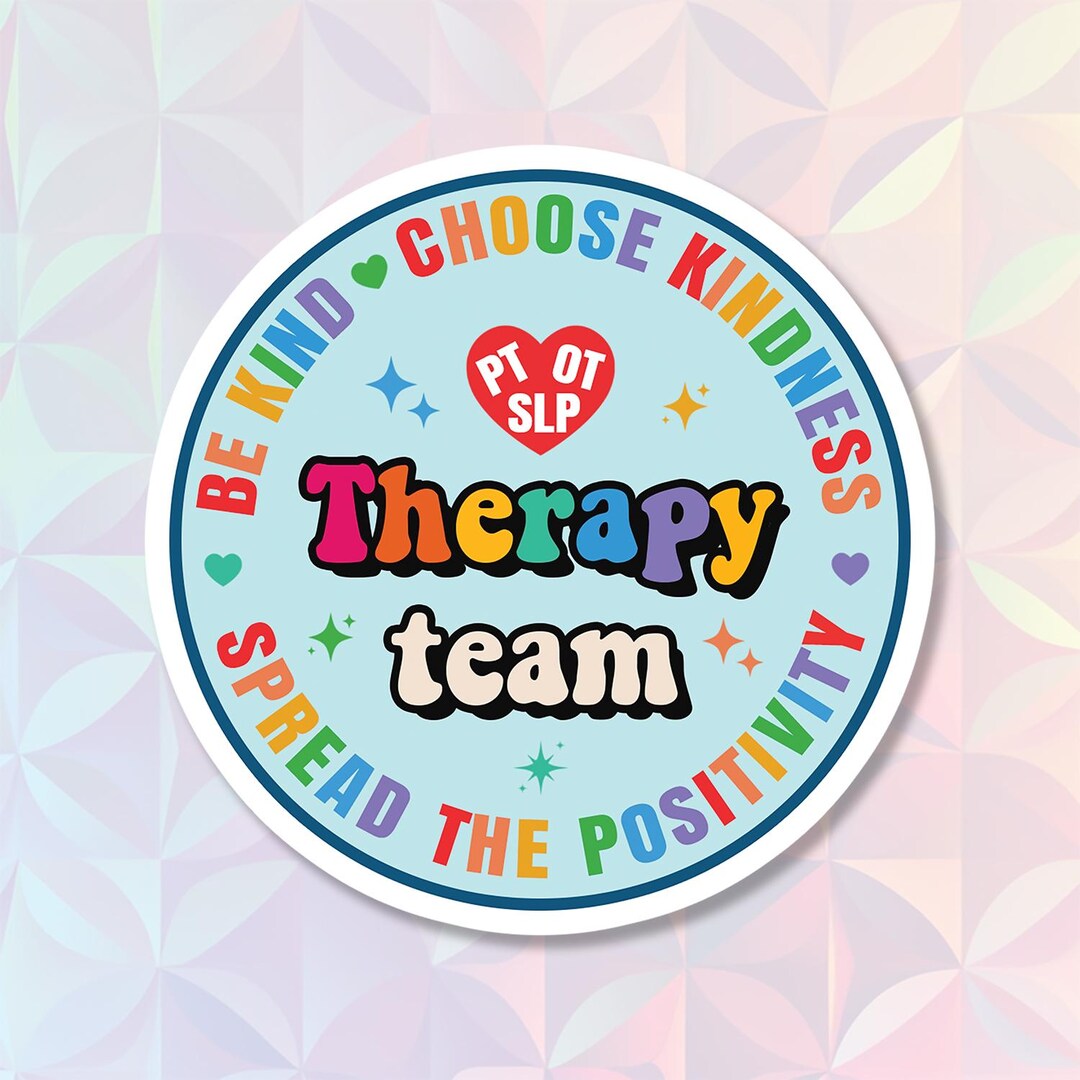 Therapy Team Vinyl Sticker, OT Gift, Motivational Decal - Etsy