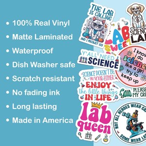 10pcs Science Laboratory Stickers Pack, Funny Laboratory Stickers ...