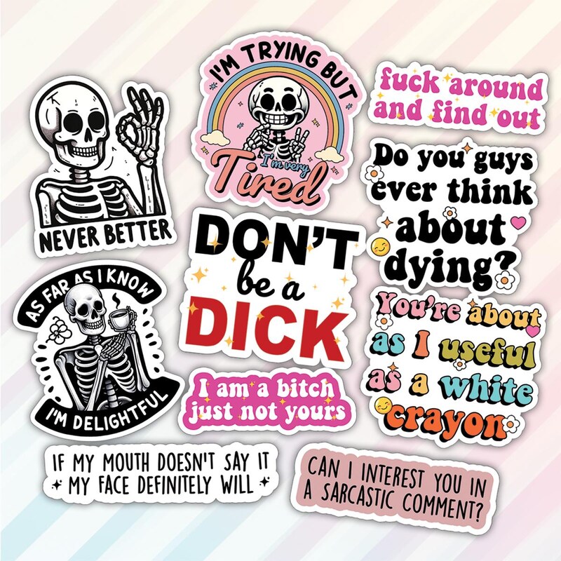 Snarky Stickers - Etsy