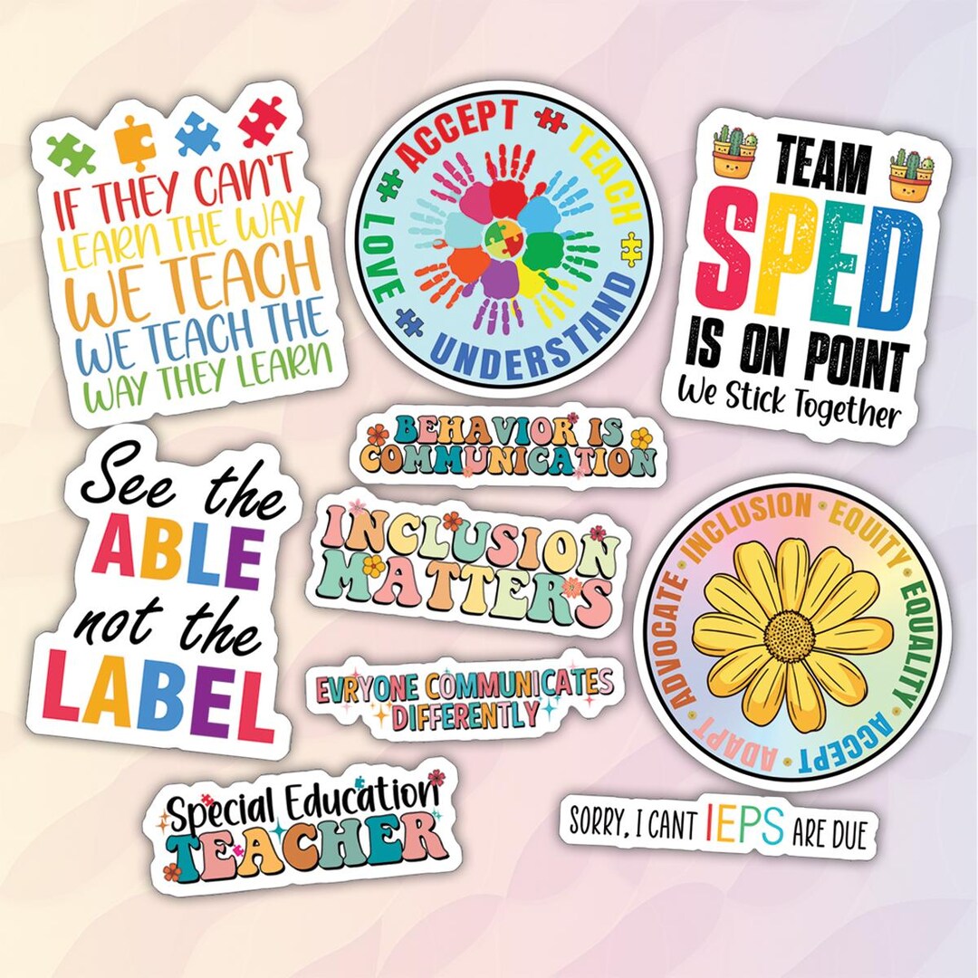 10pcs Special Education Teacher Stickers Pack, SPED Teacher ...