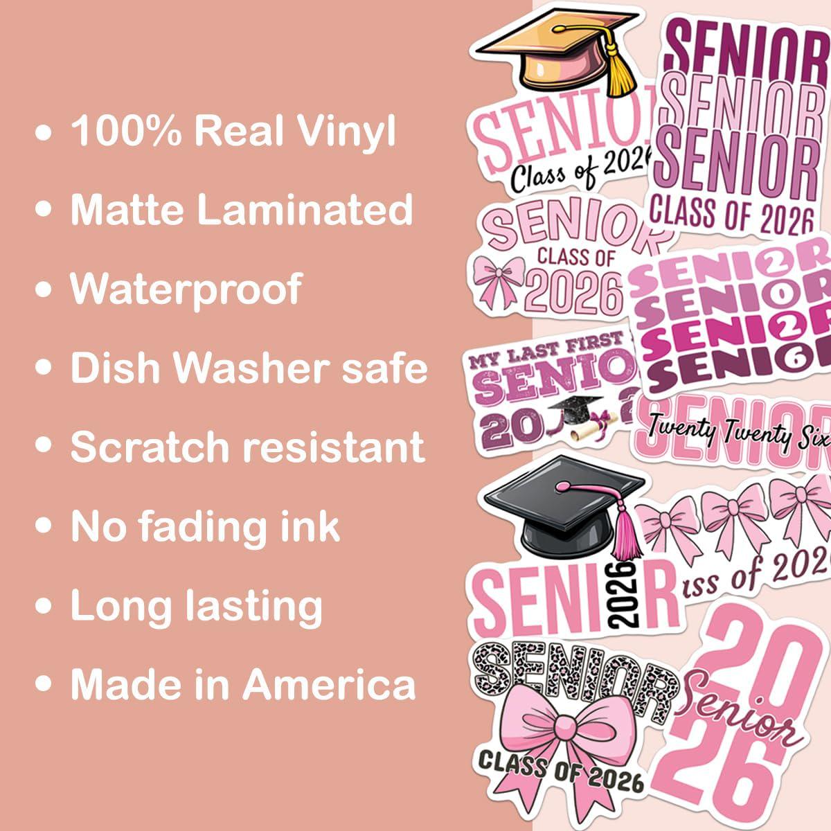 10pcs Senior 2026 Sticker Sheet – Class of 2026, High School Graduation ...