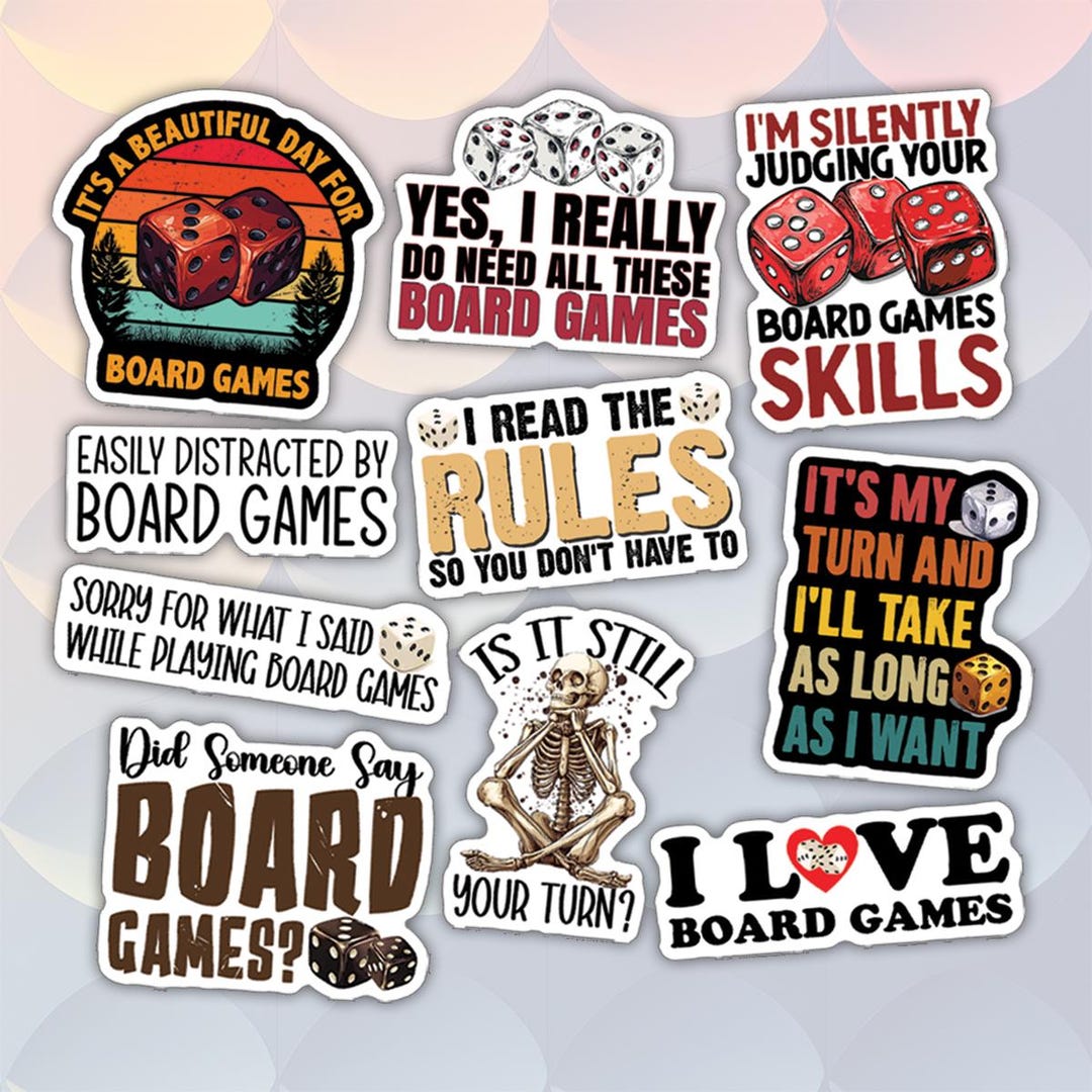 10pcs Board Game Sticker Pack – Board Game Addict, Tabletop Gaming ...