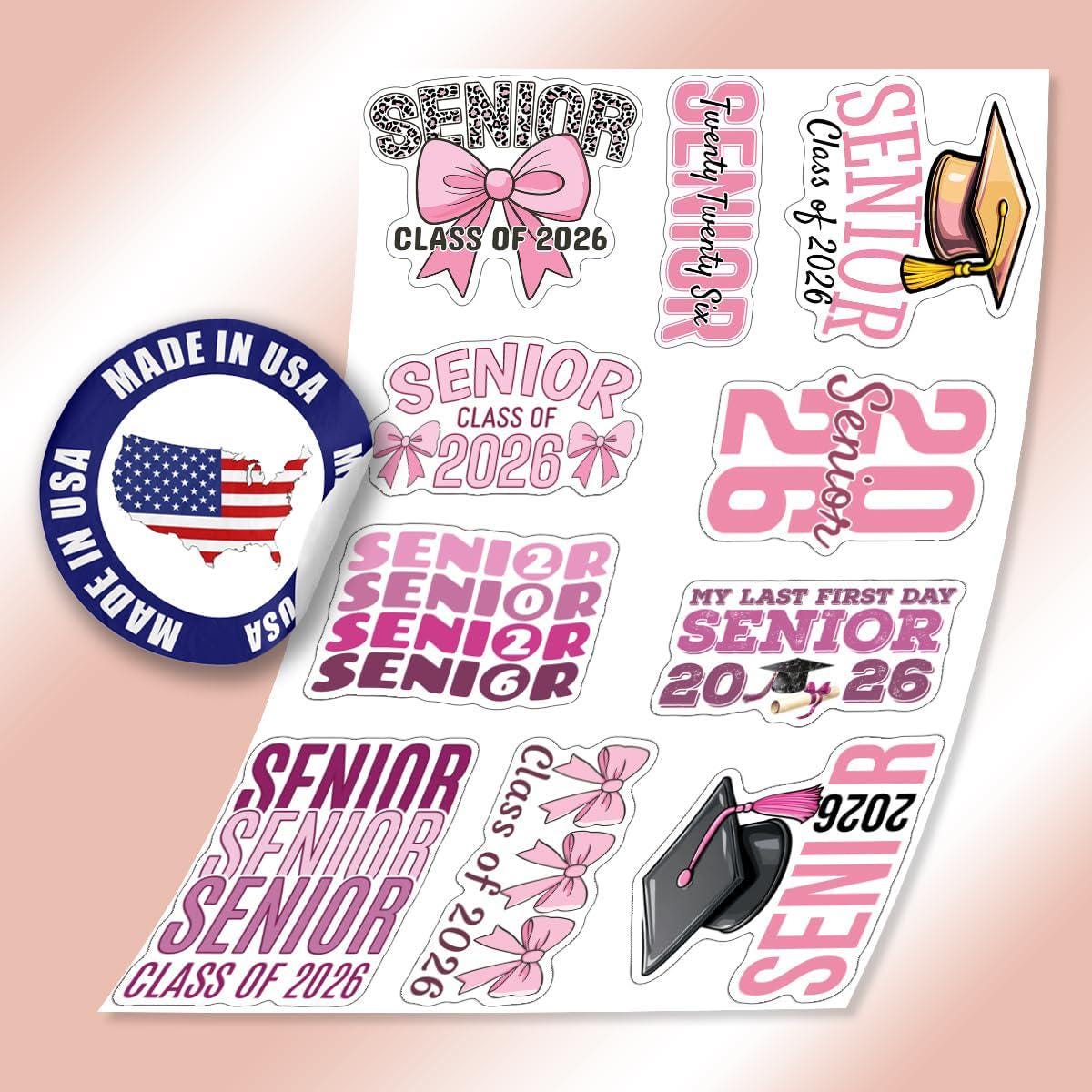 10pcs Senior 2026 Sticker Sheet – Class of 2026, High School Graduation ...