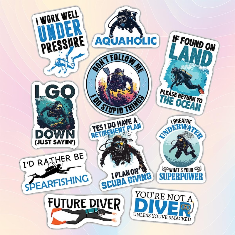 Scuba Diver Decals - Etsy