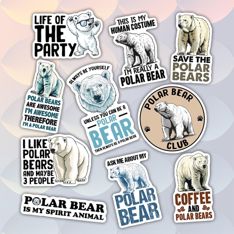 Polar Bear Decals - Etsy