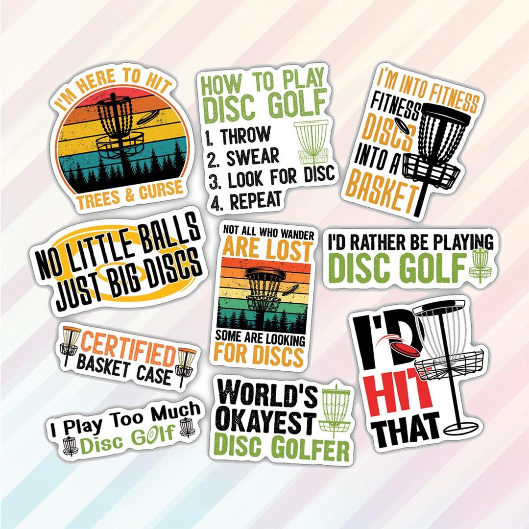 10pcs Disc Golf Stickers Pack, Disc Golf Putter, Disc Golf Disc Sticker ...