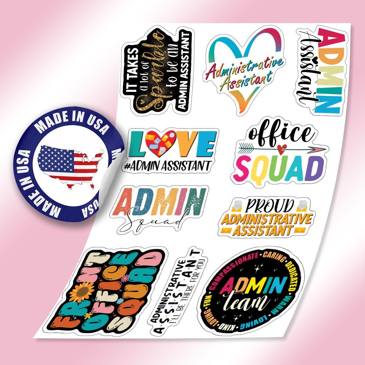 10pcs Administrative Assistant Sticker Pack: Office Magician ...