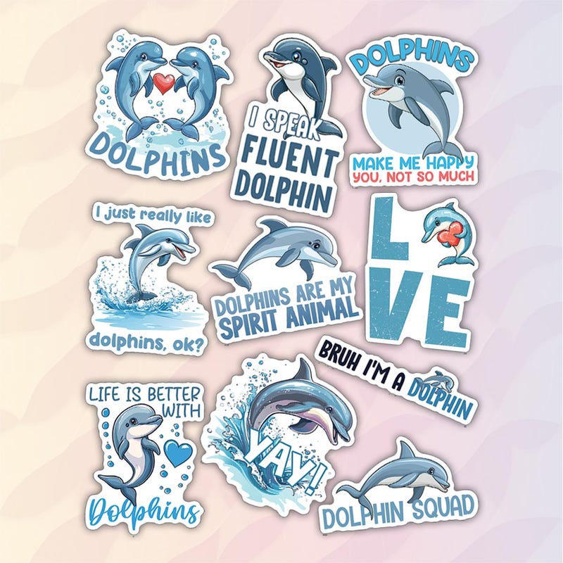 Dolphin Sticker - Etsy