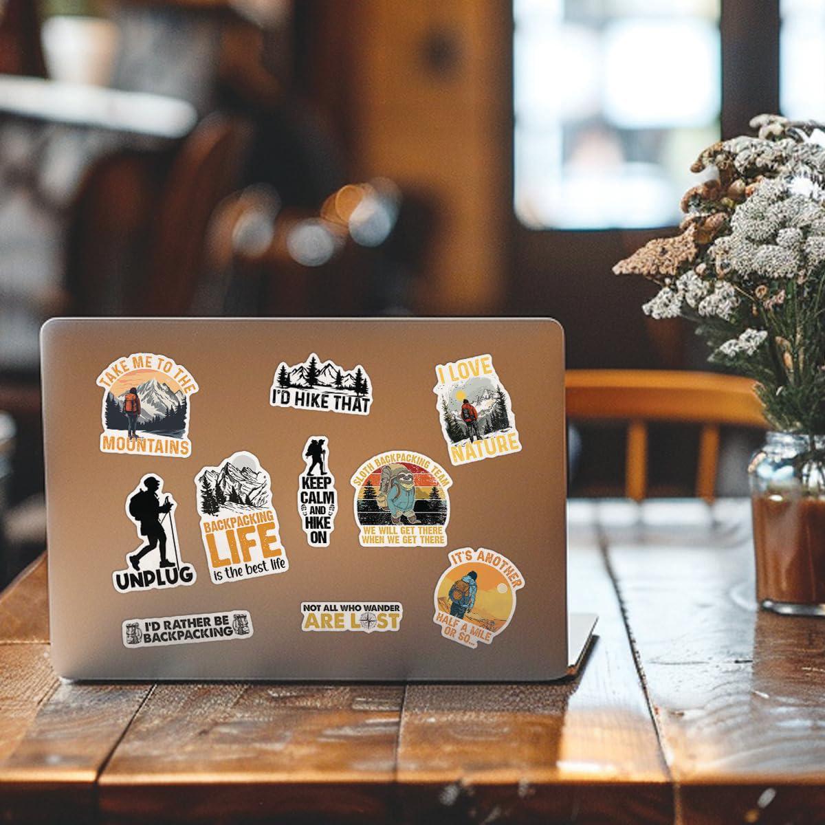 10pcs Backpacking Stickers Pack, Hiking Travel, Outdoor Mountain ...