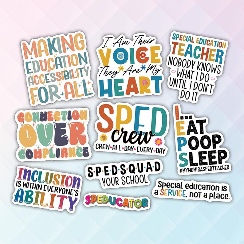 10pcs Special Education Teacher Stickers Pack, SPED Teacher ...
