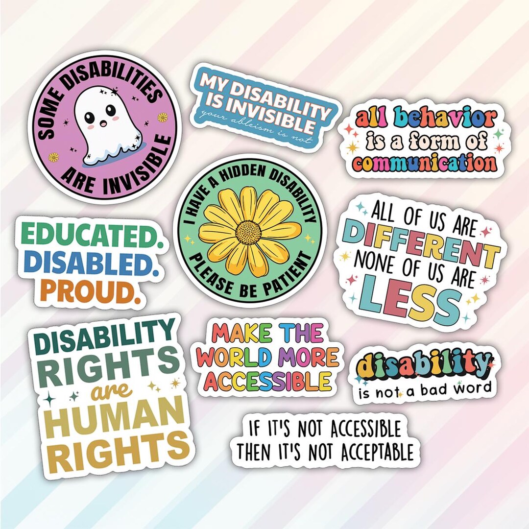 10pcs Disability Stickers Pack, Disability Awareness, Human Rights ...