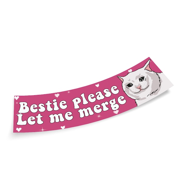Please Let Me Merge Bumper Sticker - Etsy