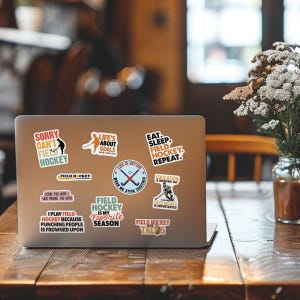 10pcs Field Hockey Stickers Pack, Field Hockey Ball Sticker, Gift for ...