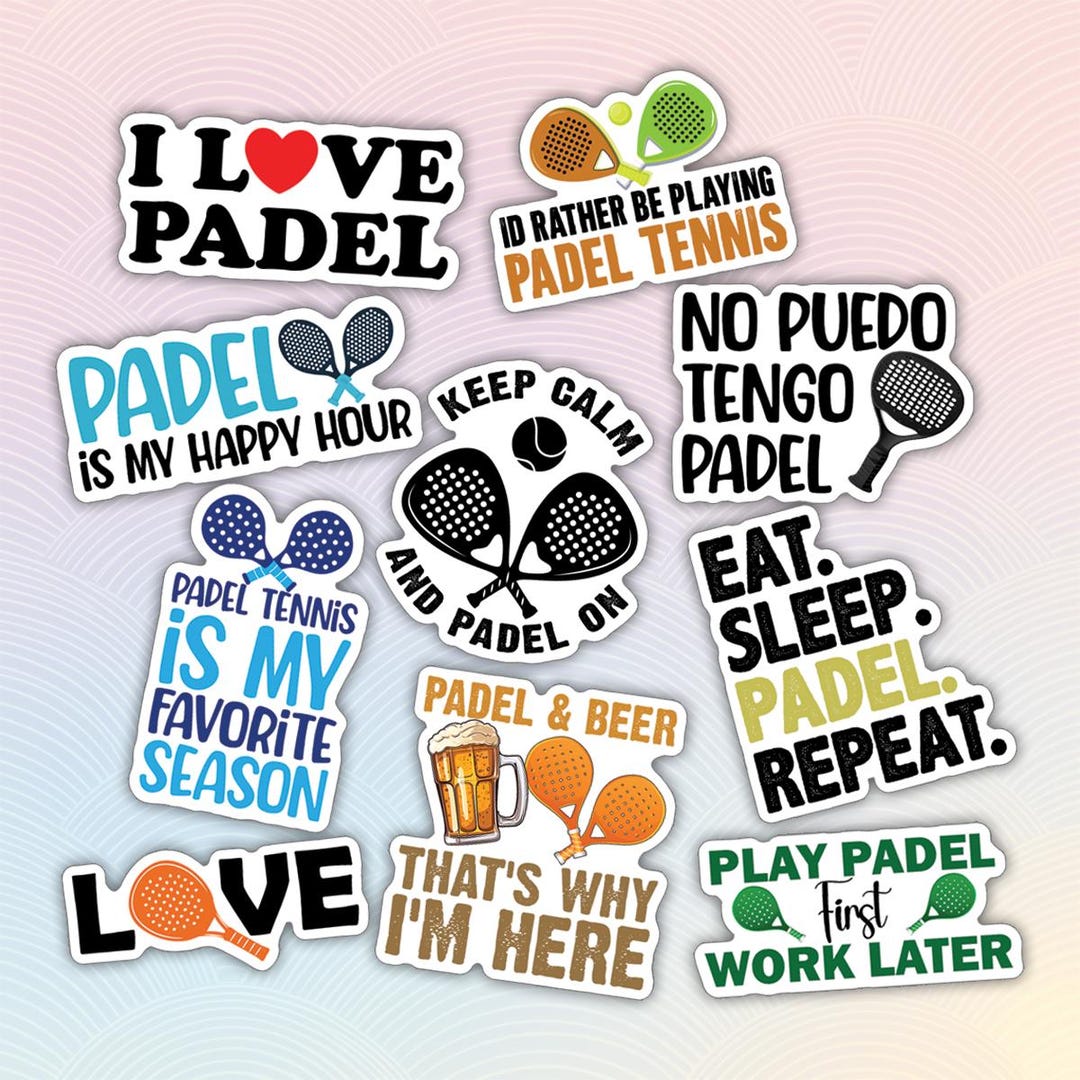 10pcs Padel Tennis Sticker Pack – Padel Racket, Padel Life, Padel ...