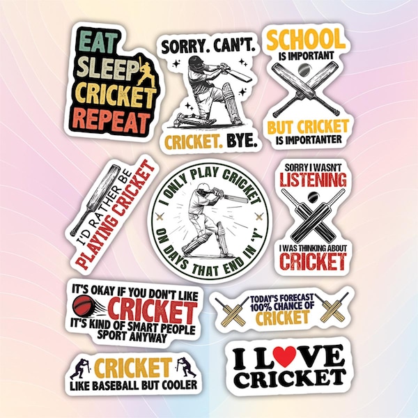 Sticker Cricket Bat - Etsy