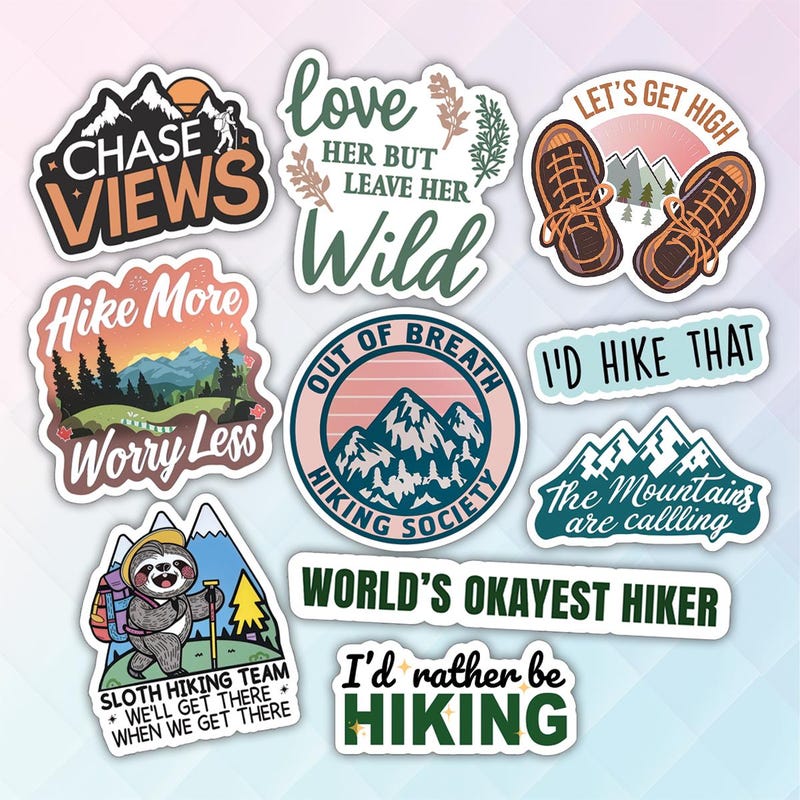 Hiking Sticker - Etsy