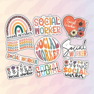 10pcs Social Worker Sticker, Social Worker Gift, Motivational ...