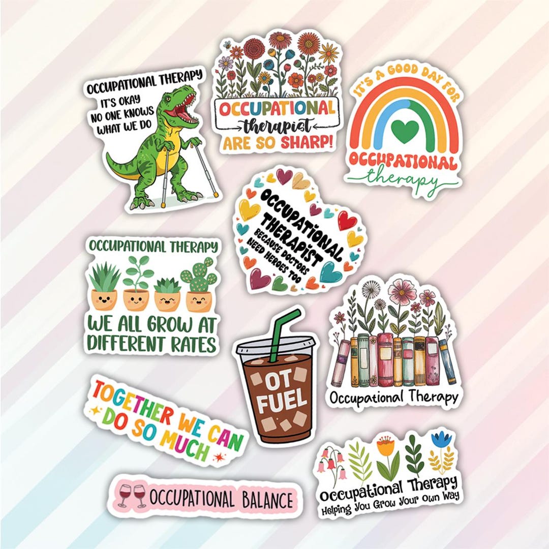 10pcs Occupational Therapist Stickers – Occupational Therapy Hero, Gift ...