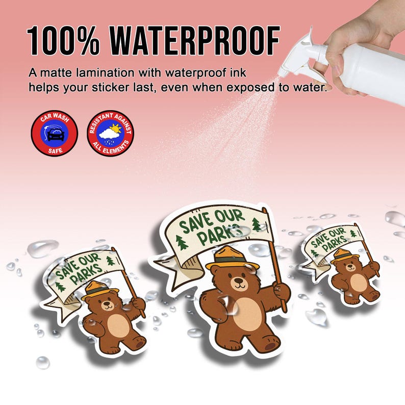 Protect Our National Parks Kawaii Sticker, Park Over Profit, Public ...