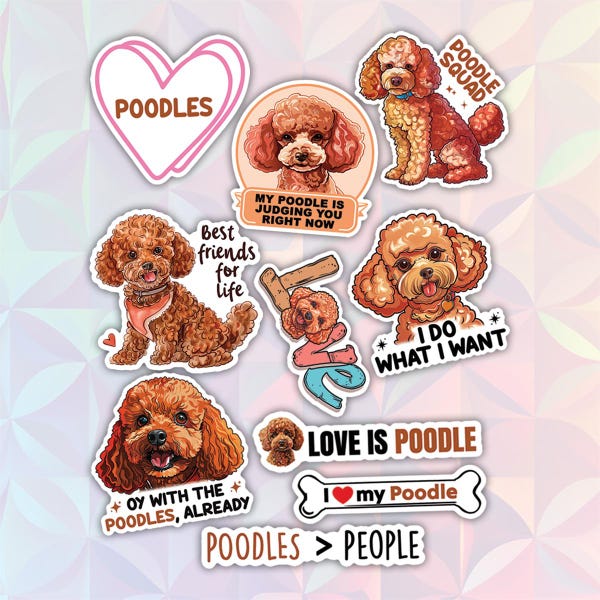 Poodle Sticker - Etsy
