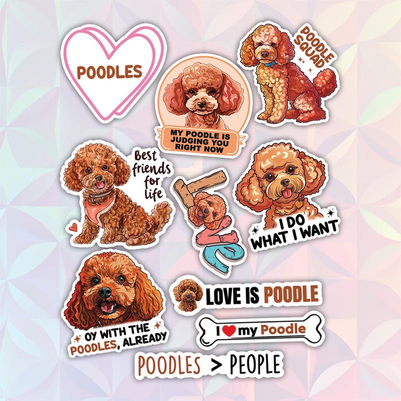 Poodle Sticker - Etsy