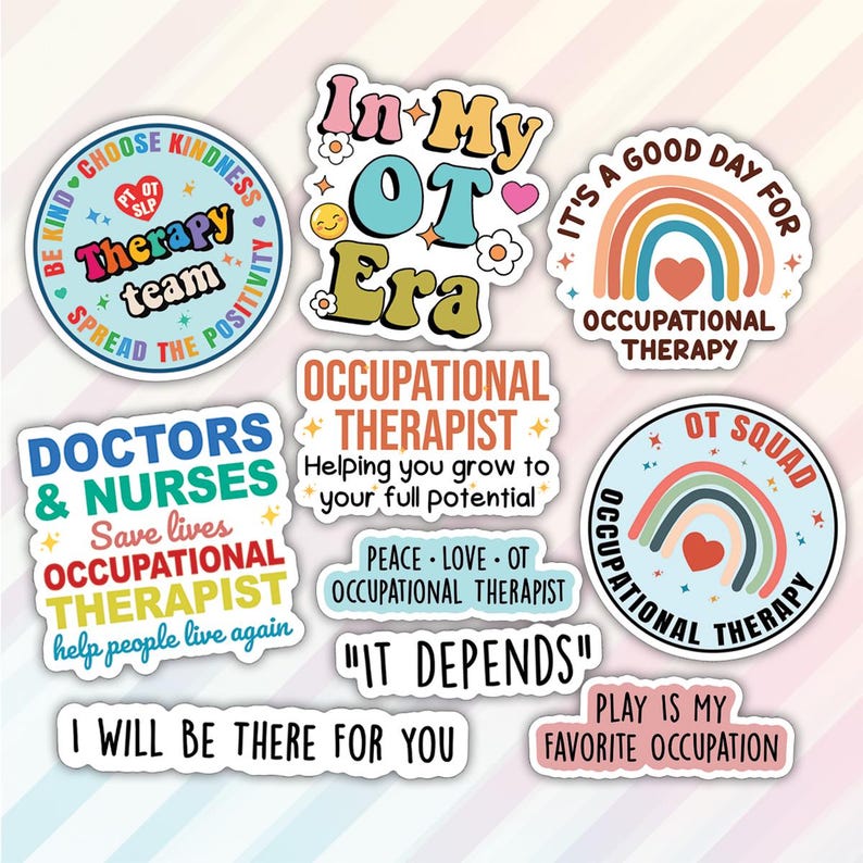 10pcs Occupational Therapist Stickers – Occupational Therapy Hero, Gift ...