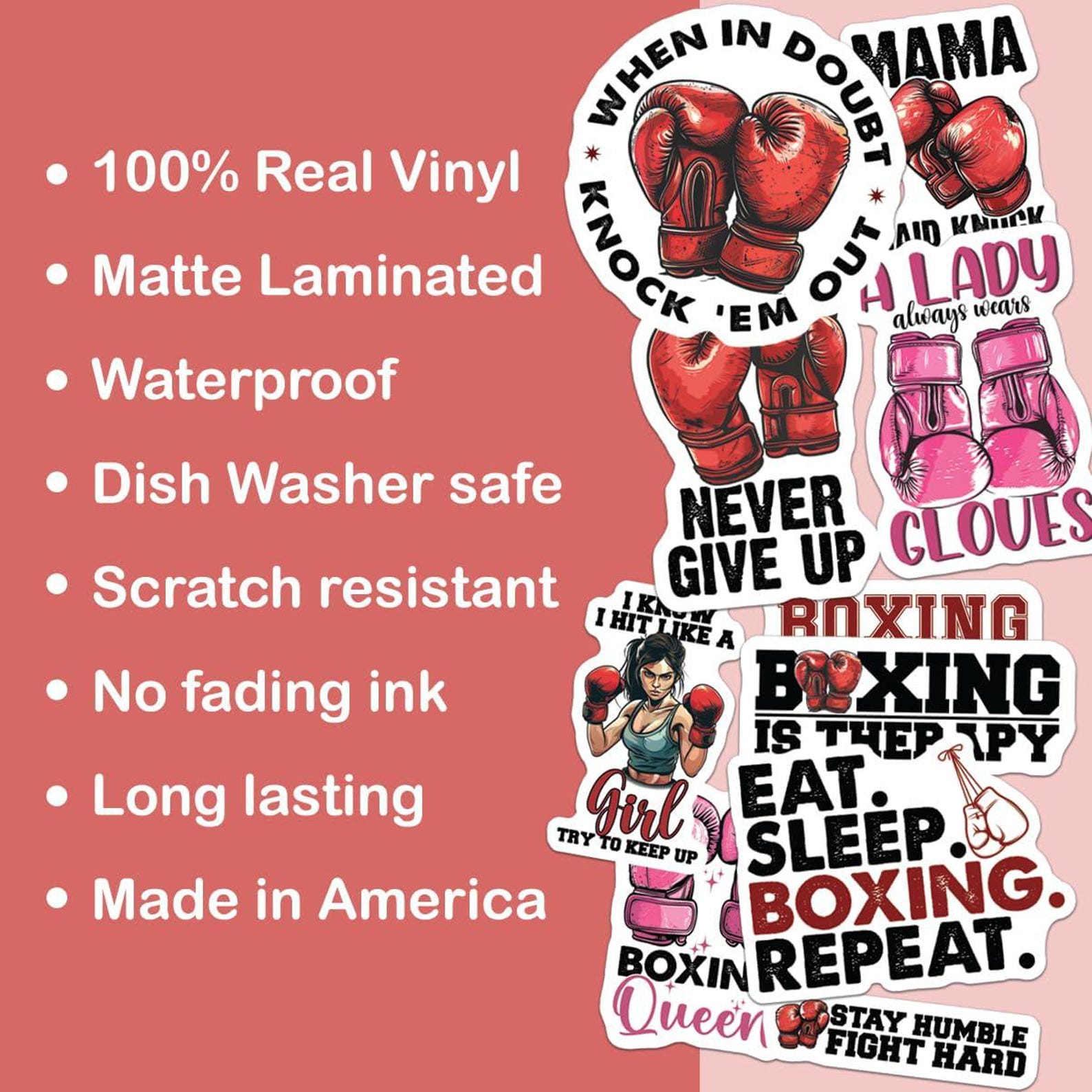 10pcs Boxing Stickers Pack, Western Boxing Sticker, Pugilism, Martial ...