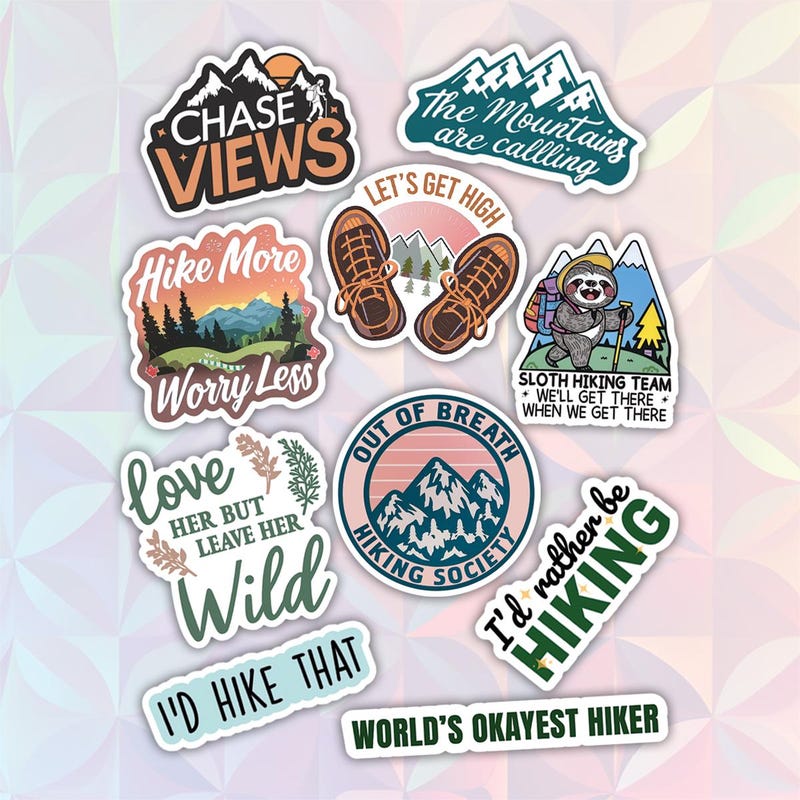 Hiking Sticker - Etsy