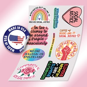 10pcs Social Justice Stickers Pack, Equality Stickers, Human Rights ...