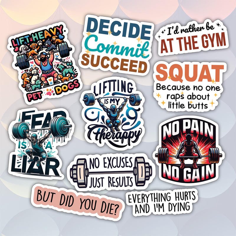 Fitness Stickers - Etsy