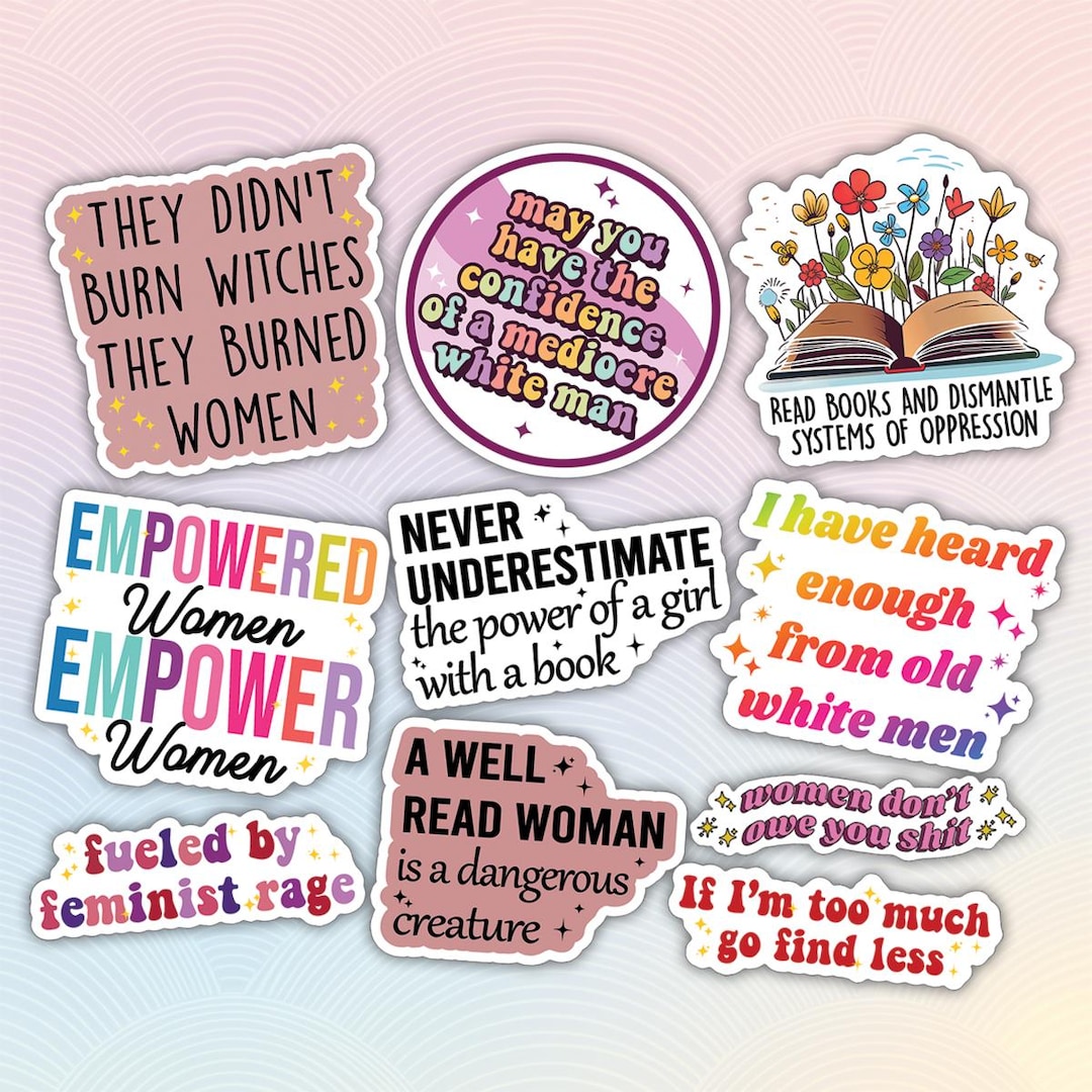 10pcs Feminist Stickers Pack, Women Feminism Decals, Empowered Women ...