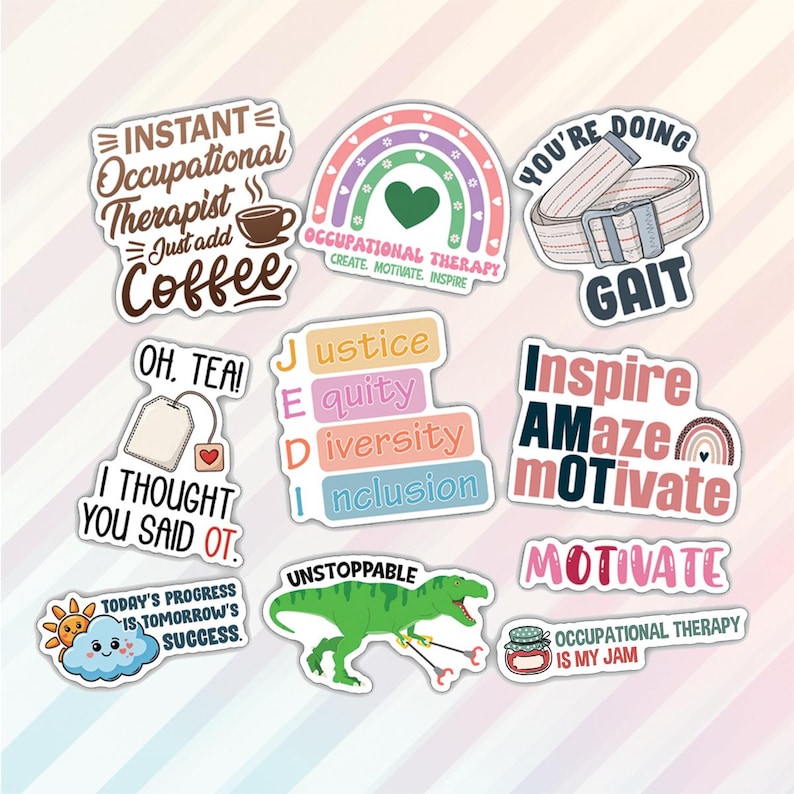 10pcs Occupational Therapist Stickers – Occupational Therapy Hero, Gift ...