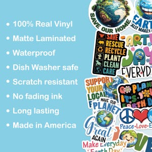 10pcs Earth Day Sticker Pack – Save Our Home, Love Planet, Save the ...