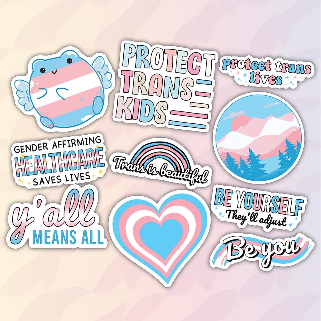 10pcs Transgender Stickers, LGBTQ+ Pride Stickers, LGBT Trans Pride ...