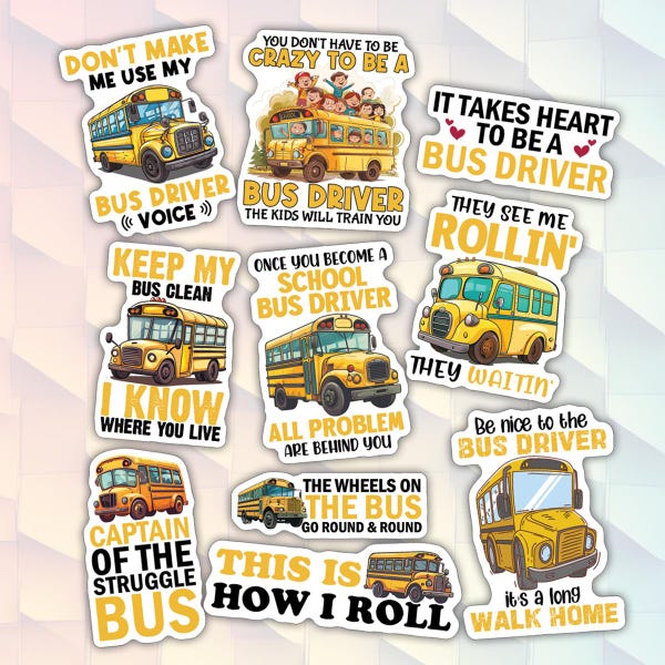 Bus Stickers - Etsy