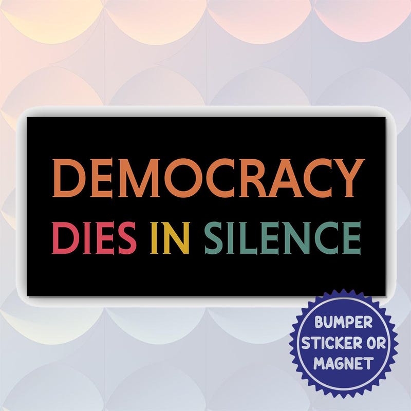 Democracy Protest Sign - Etsy