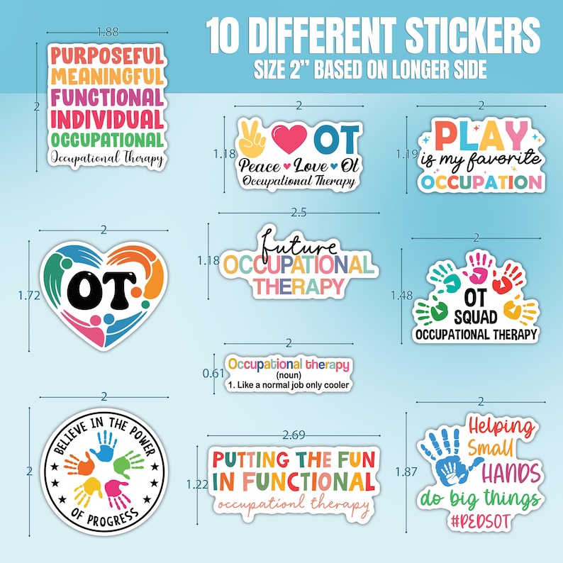 10pcs Occupational Therapist Stickers – Occupational Therapy Hero, Gift ...