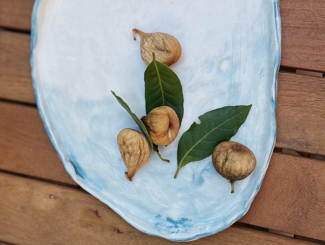 Handmade Ceramic Platters: Mediterranean Style Serving Trays (set of ...