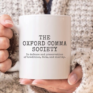 Oxford Comma Mug Punctuation Mug English Teacher Gift - Etsy