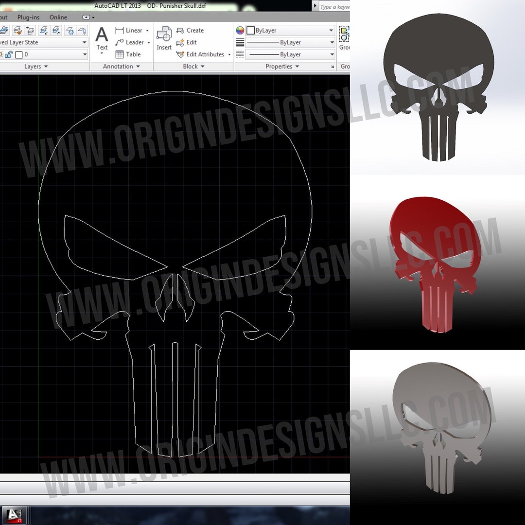 Punisher Dxf Svg Igs & Pdf Files Cnc Laser Waterjet Plasma - Etsy