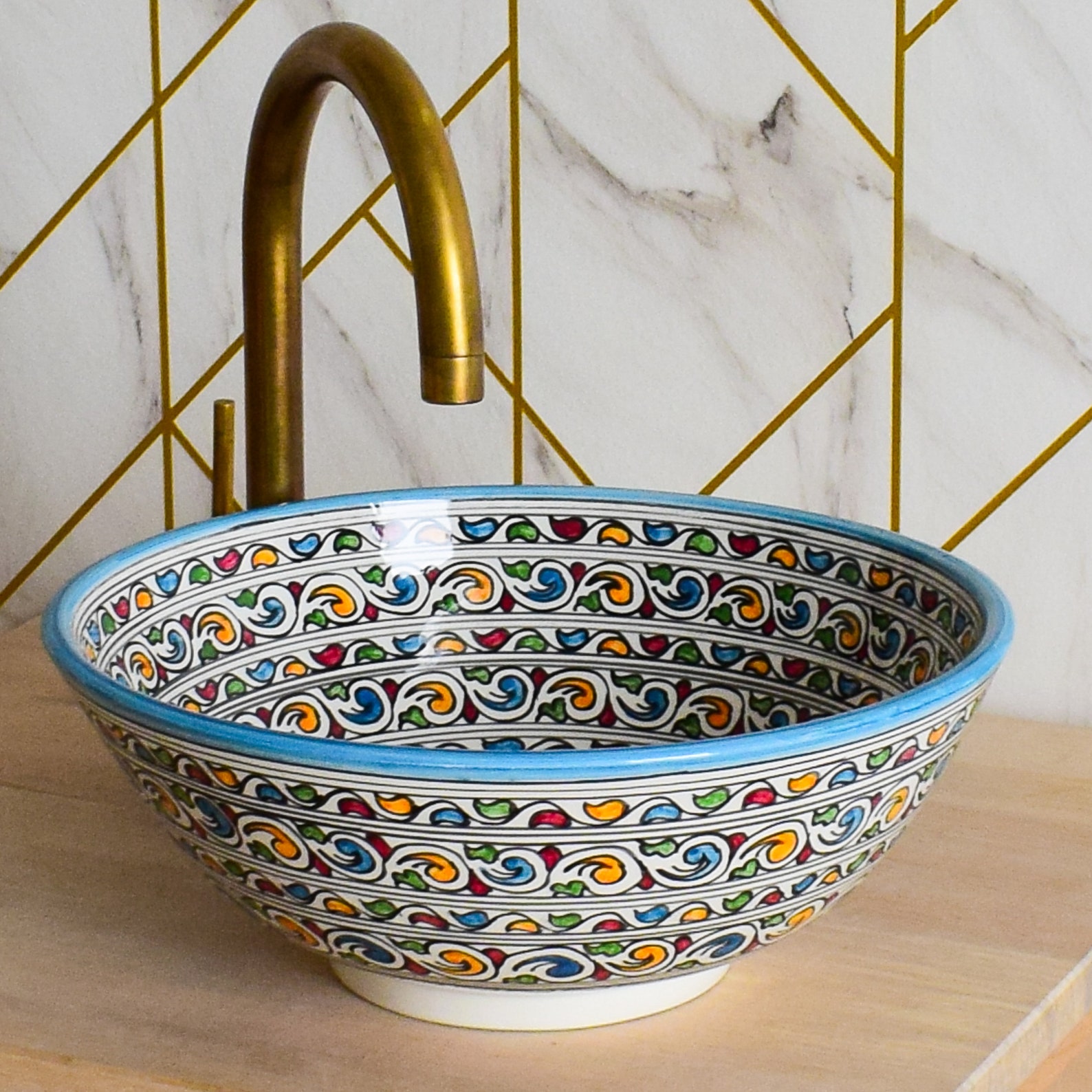 Bathroom Vanity Sink Pottery,handmade Bathroom Vessel Sink Decor ...