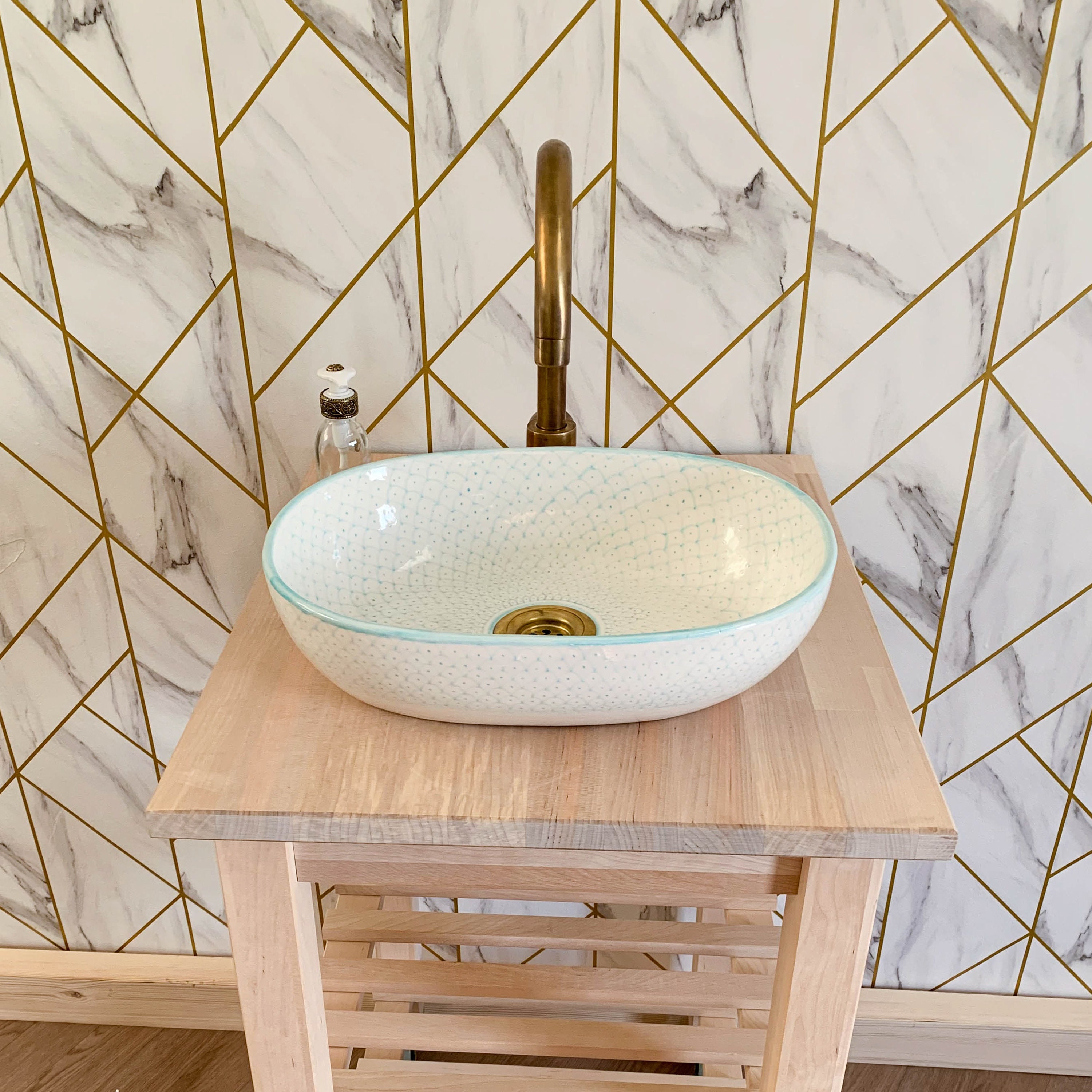 Bathroom Vanity Sink Pottery,handmade Bathroom Vessel Sink Decor ...