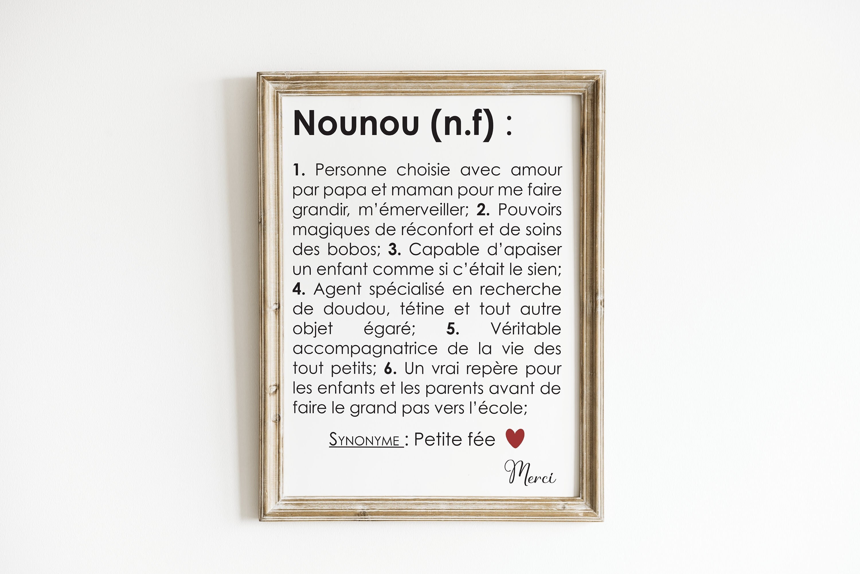 Affiche définition Nounou cadeau Nounou fin d'année - Etsy France Affiche définition Nounou cadeau Nounou fin d'année - Etsy France