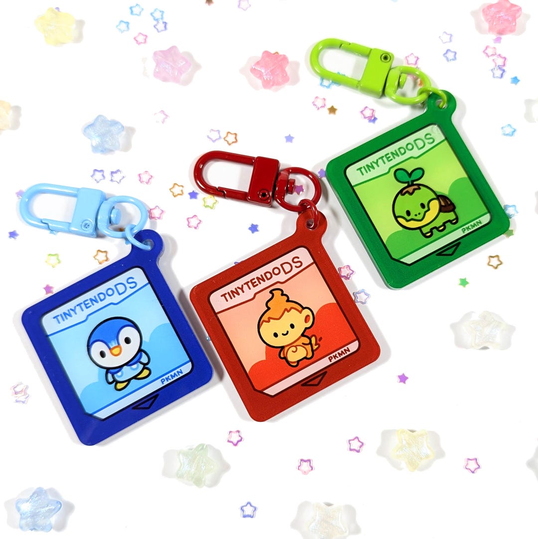 Pokemon Starter 4 Generation. Piplup, Turtwig and Chinchar Keychains ...