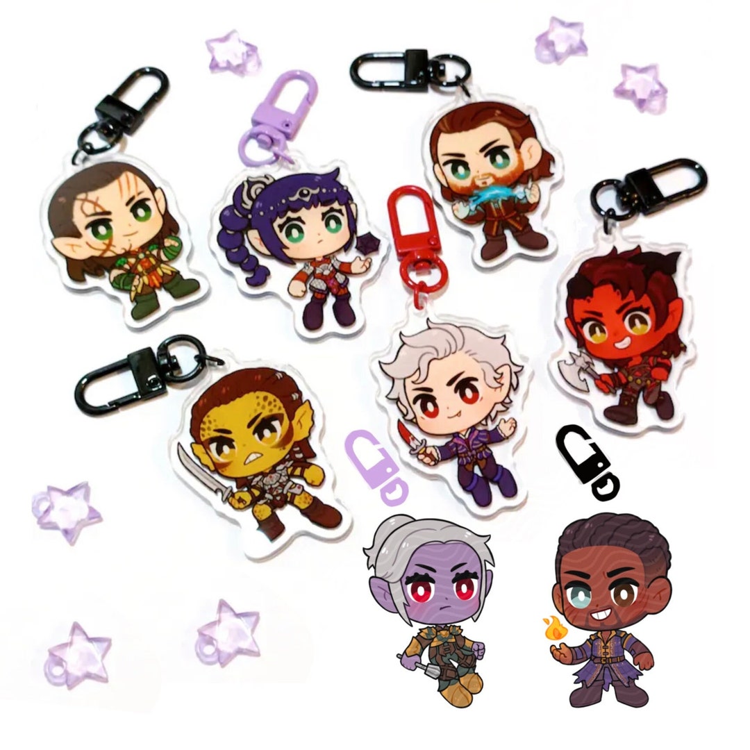 Baldur's Gate 3, Keychain Shadowheart, Astarion, Karlach, Gale, Halsin ...