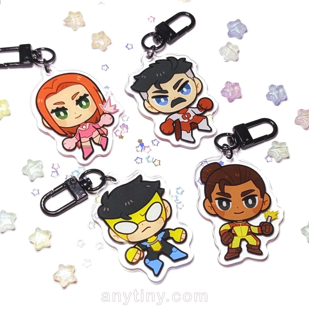 Invincible, Rex Splode, Omni-man and Atom Eve Acrylic Keychain! - Etsy
