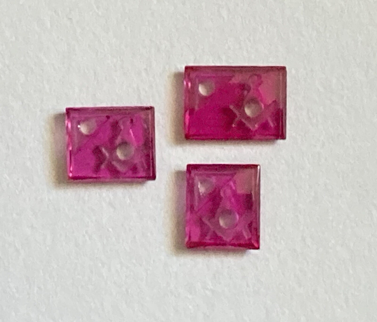 Antique Freemasonry Ruby Stone Button Trio - Etsy