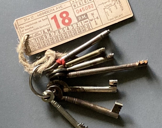 Authentic Vintage Skeleton Key Ring Set (#7 TOTAL) - Etsy