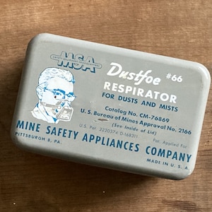 Vintage MSA Dustfoe 66 Respirator Kit Mine Safety Appliance - Etsy