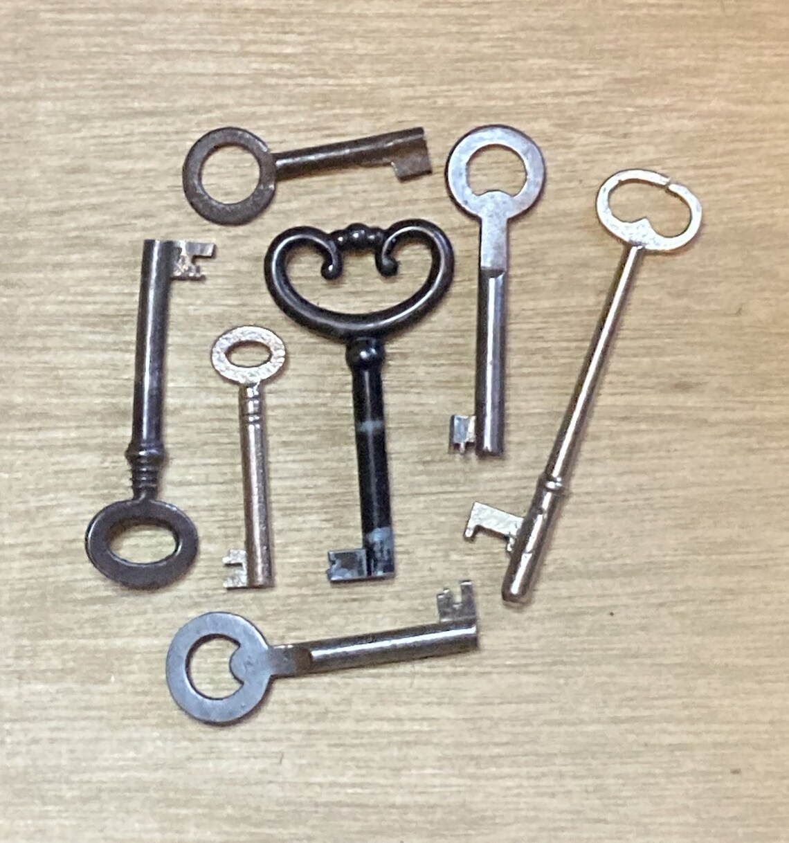 Authentic Vintage Skeleton Key Ring Set (#7 TOTAL) - Etsy